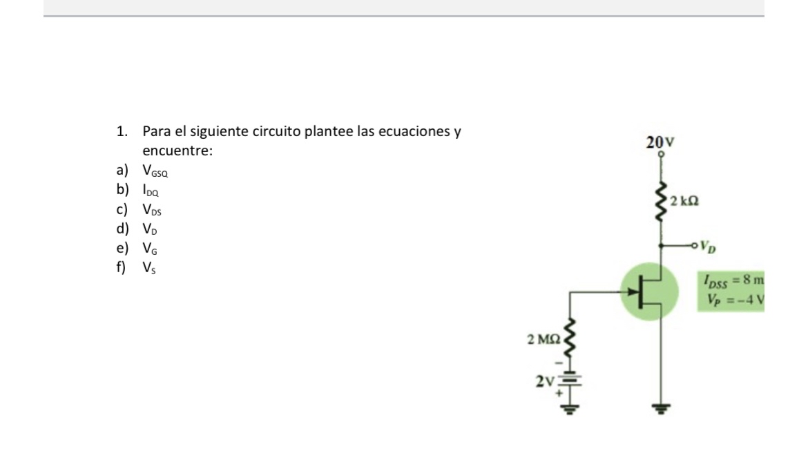 Solved Para el siguiente circuito plantee las ecuaciones y | Chegg.com
