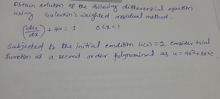 Solved Obtain Solution Of The Following Differential