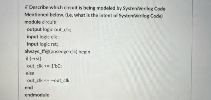 // Describe which circuit is being modeled by | Chegg.com
