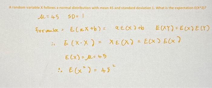 Solved A random variable X follows a normal distribution | Chegg.com