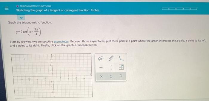 Solved O TRIGONOMETRIC FUNCTIONS Sketching the graph of a | Chegg.com