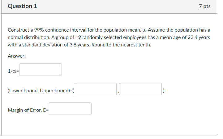 Solved Question 1 ﻿Construct a \( 99 \% \) ﻿confidence | Chegg.com