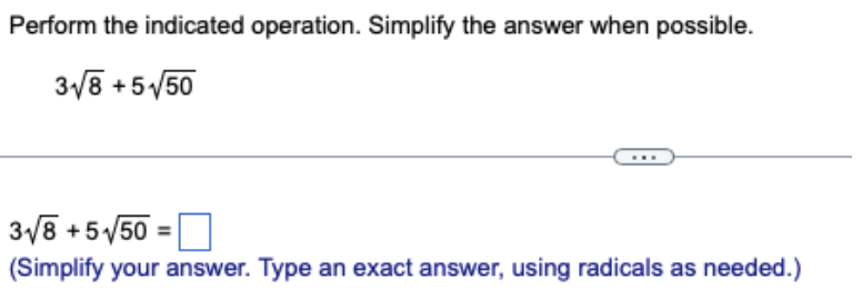 Solved Perform the indicated operation. Simplify the answer | Chegg.com