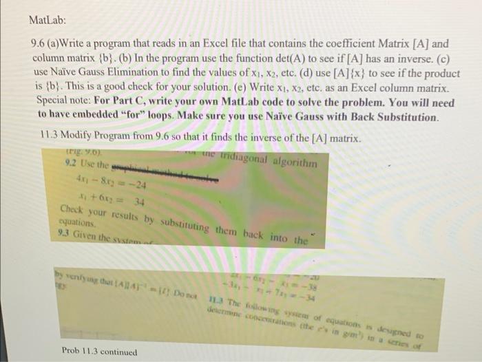 Solved Matlab 96 Awrite A Program That Reads In An Excel 7847