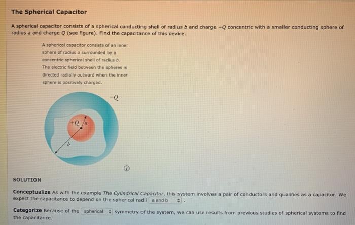 Solved The Spherical Capacitor A spherical capacitor | Chegg.com