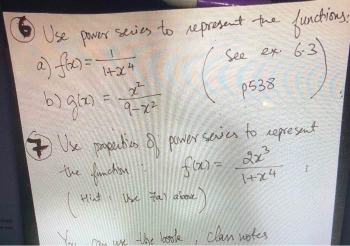 Solved Use power series to represent the functions: a) f(x) | Chegg.com