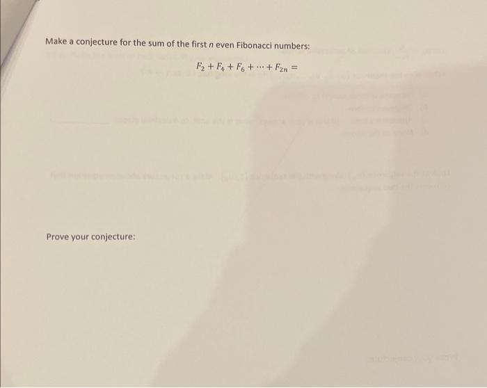 Solved Make a conjecture for the sum of the first n even | Chegg.com