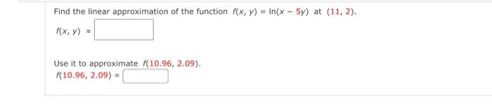 Solved Find the linear approximation of the function | Chegg.com