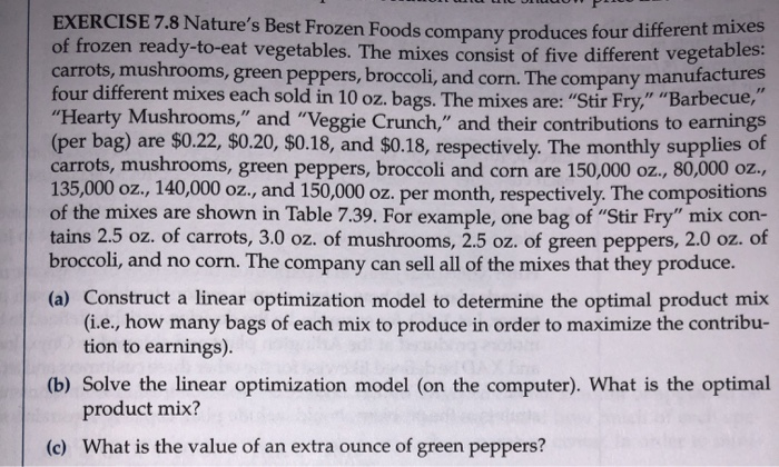 1) The first problem is a regular product mix problem | Chegg.com