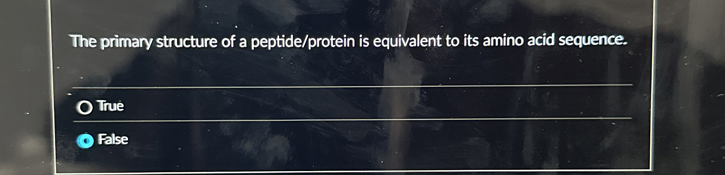Solved The primary structure of a peptide/protein is | Chegg.com