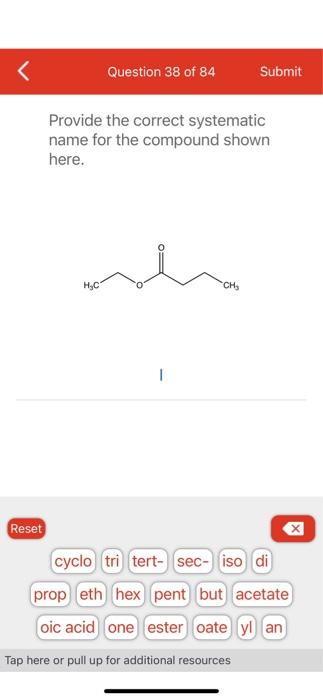 Solved Provide the correct systematic name for the compound | Chegg.com
