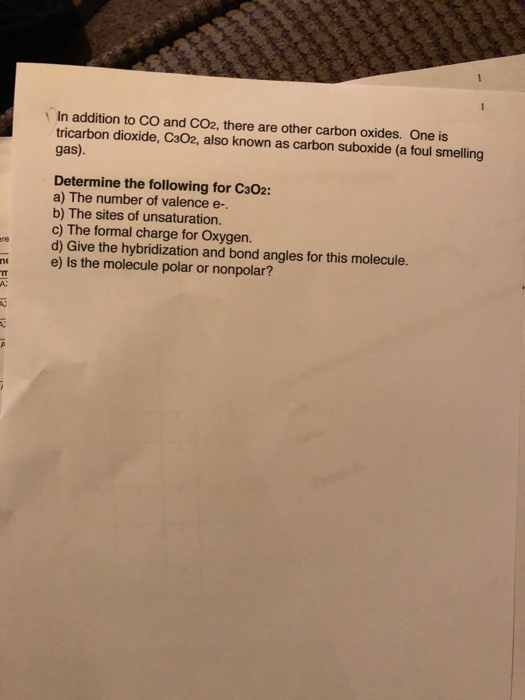 Solved 1 In addition to CO and CO2, there are other carbon | Chegg.com