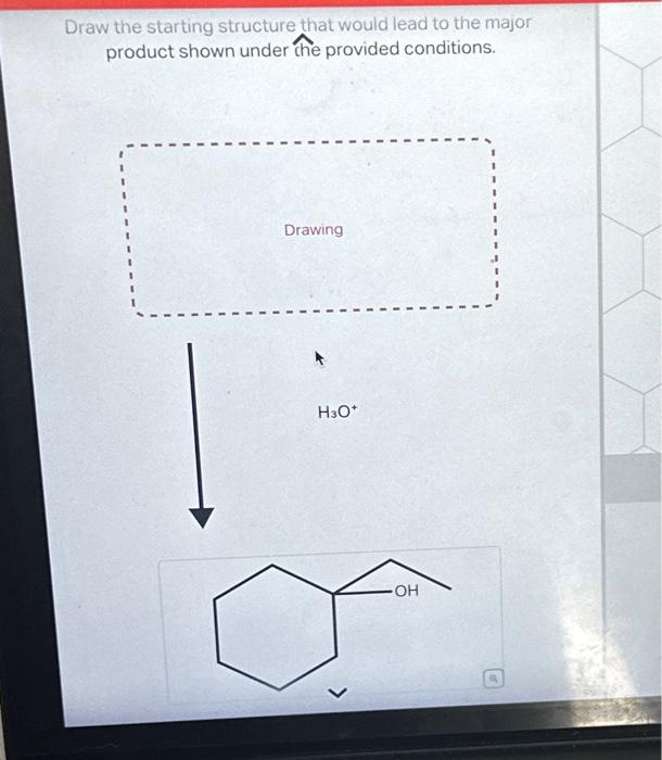 Solved Draw the starting structure that would lead to the | Chegg.com