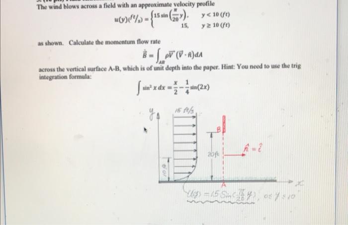 The wind blows across a field with an approximate | Chegg.com