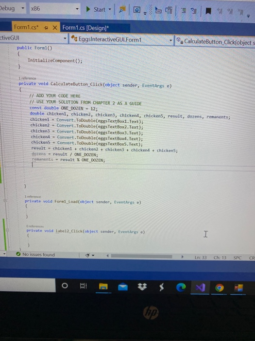 Solved Eggs Interactive (EggsInteractiveGUI.zip) Write a GUI | Chegg.com