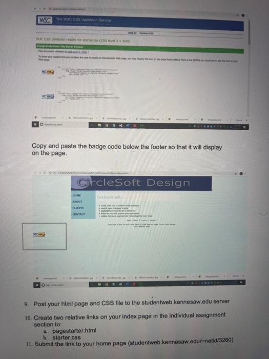Solved Starterpage CSS Layout and Formatting This lab will | Chegg.com