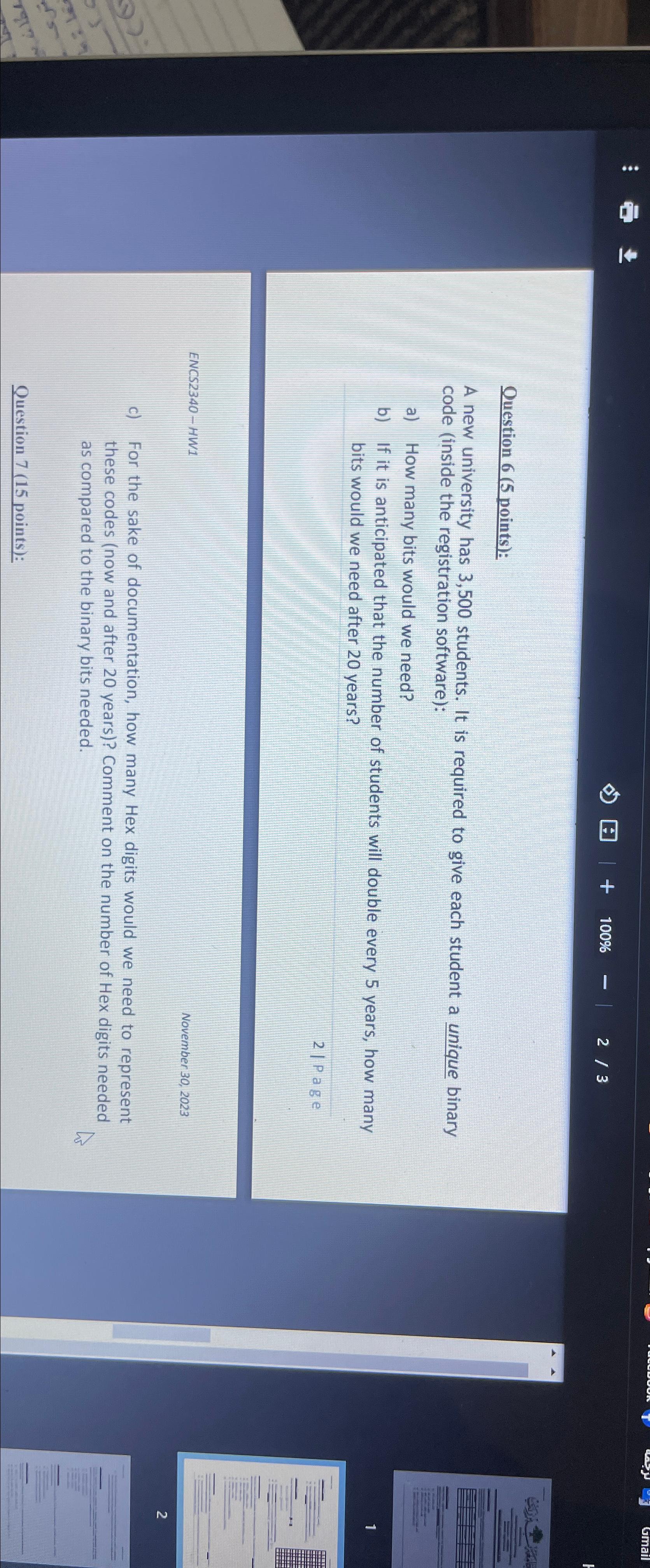 Solved Question 6 (5 ﻿points):A new university has 3,500 | Chegg.com