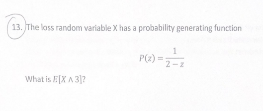Solved The loss random variable X has a probability | Chegg.com
