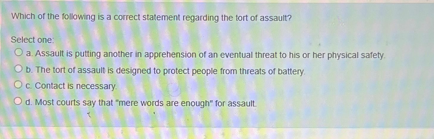 Solved Which of the following is a correct statement | Chegg.com