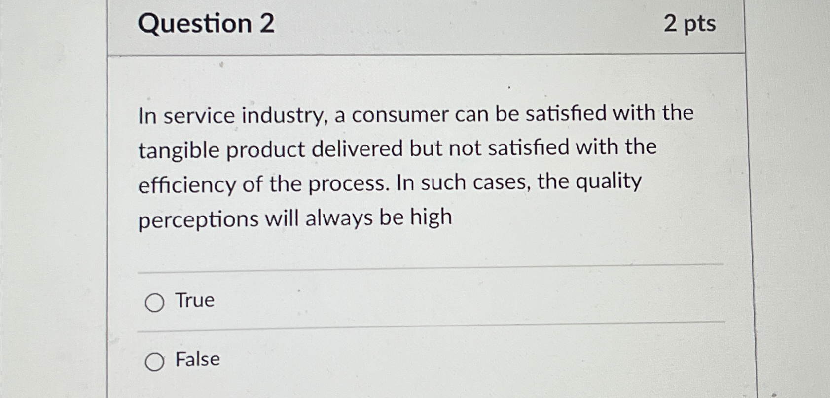 Solved Question 22 ﻿ptsIn service industry, a consumer can | Chegg.com