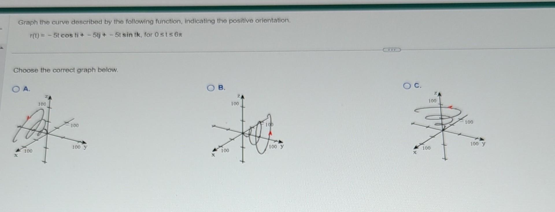 Solved Graph the curve described by the following function, | Chegg.com
