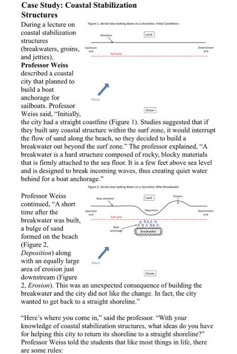 Solved 7 Case Study: Coastal Stabilization Structures During | Chegg.com