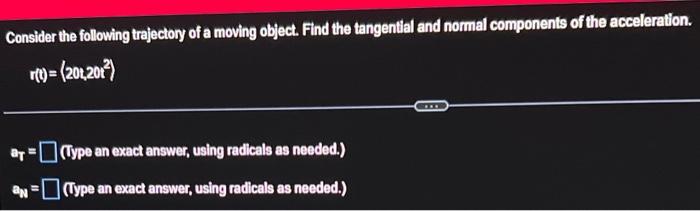 Solved Consider The Following Trajectory Of A Moving Object