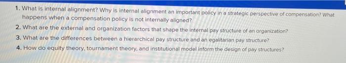 Solved 1. What is internal alignment? Why is internal | Chegg.com