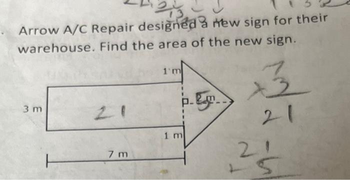 Solved Arrow A/C Repair designend A kew sign for their | Chegg.com