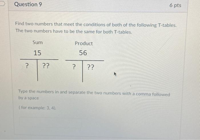 Solved Find two numbers that meet the conditions of both of | Chegg.com Solved Find two numbers that meet the conditions of both of | Chegg.com