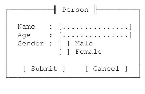 Solved | Person H ] . Name : [... Age : [ Gender : [ ] Male | Chegg.com