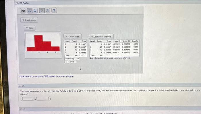 Solved Cick here to access the JMP applet in a new window. | Chegg.com