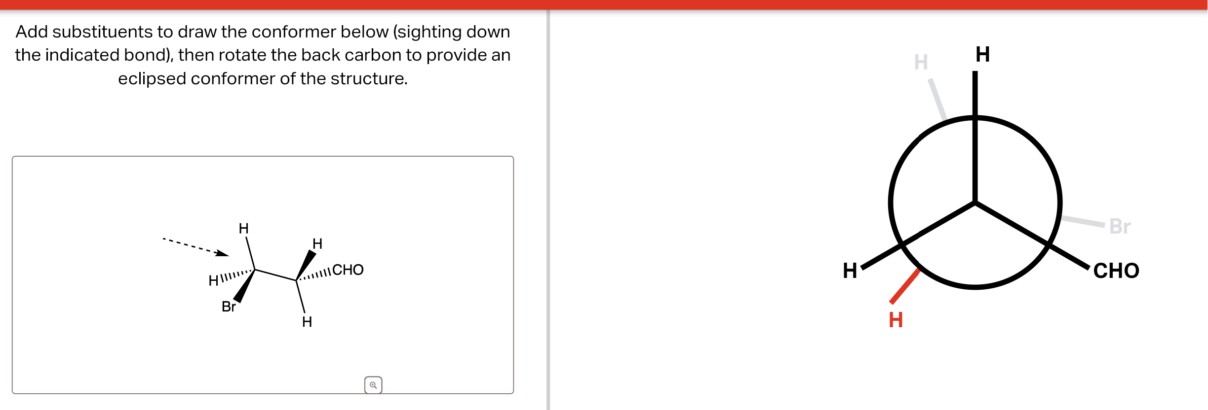 Solved Add substituents to draw the conformer below | Chegg.com