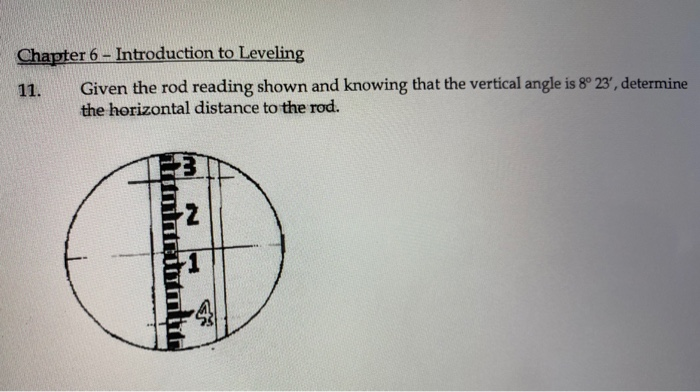 Solved Chapter 6 - Introduction to Leveling 11. Given the | Chegg.com