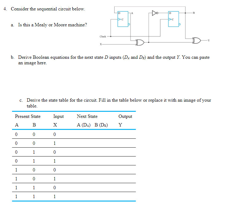 Solved Consider the sequential circuit below.a. ﻿Is this a | Chegg.com