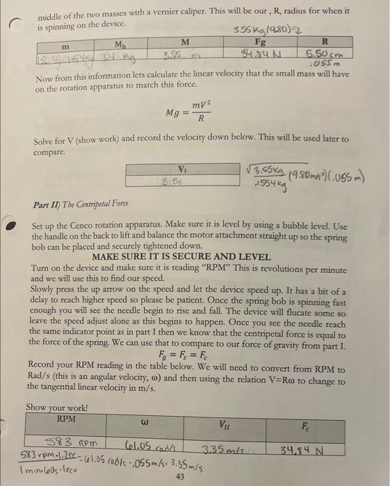 Solved Lab 6: Circular Motion Objective: In this expcriment | Chegg.com