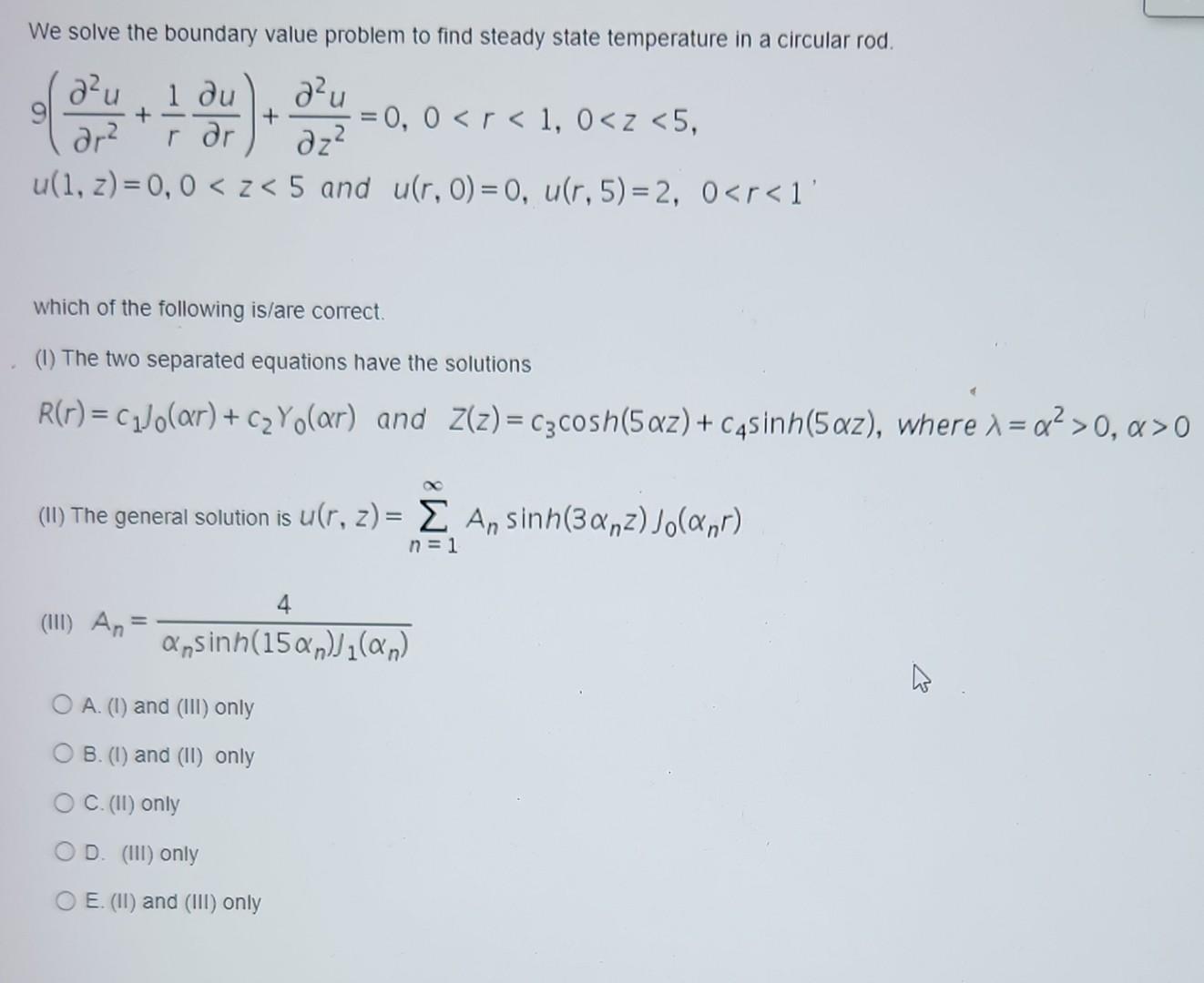 Solved We solve the boundary value problem to find steady | Chegg.com