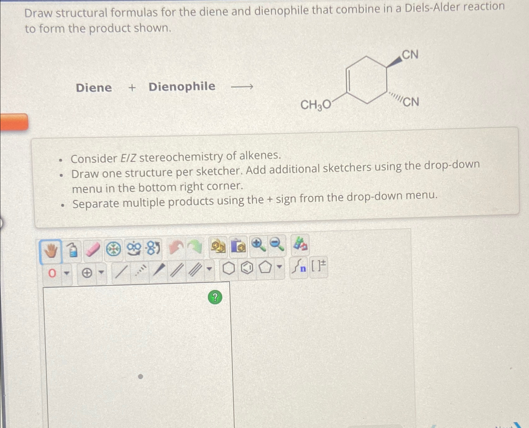 Solved Draw structural formulas for the diene and dienophile | Chegg.com