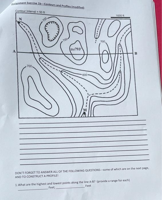Solved Assignment Exercise 1b.Contours and Profiles | Chegg.com