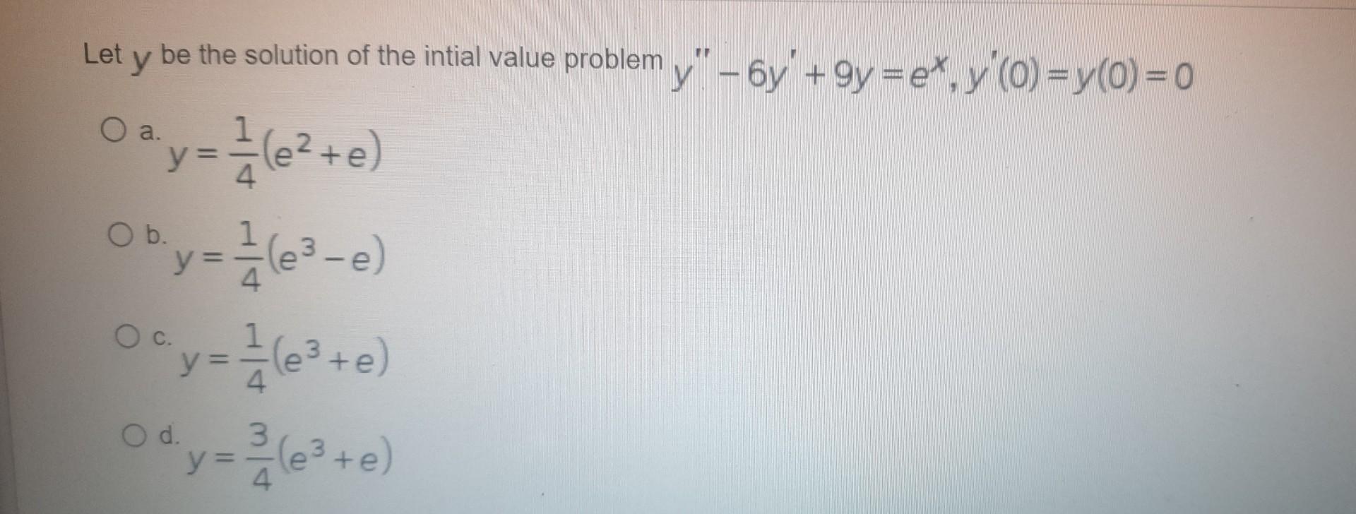 Solved Let y be the solution of the intial value problem | Chegg.com