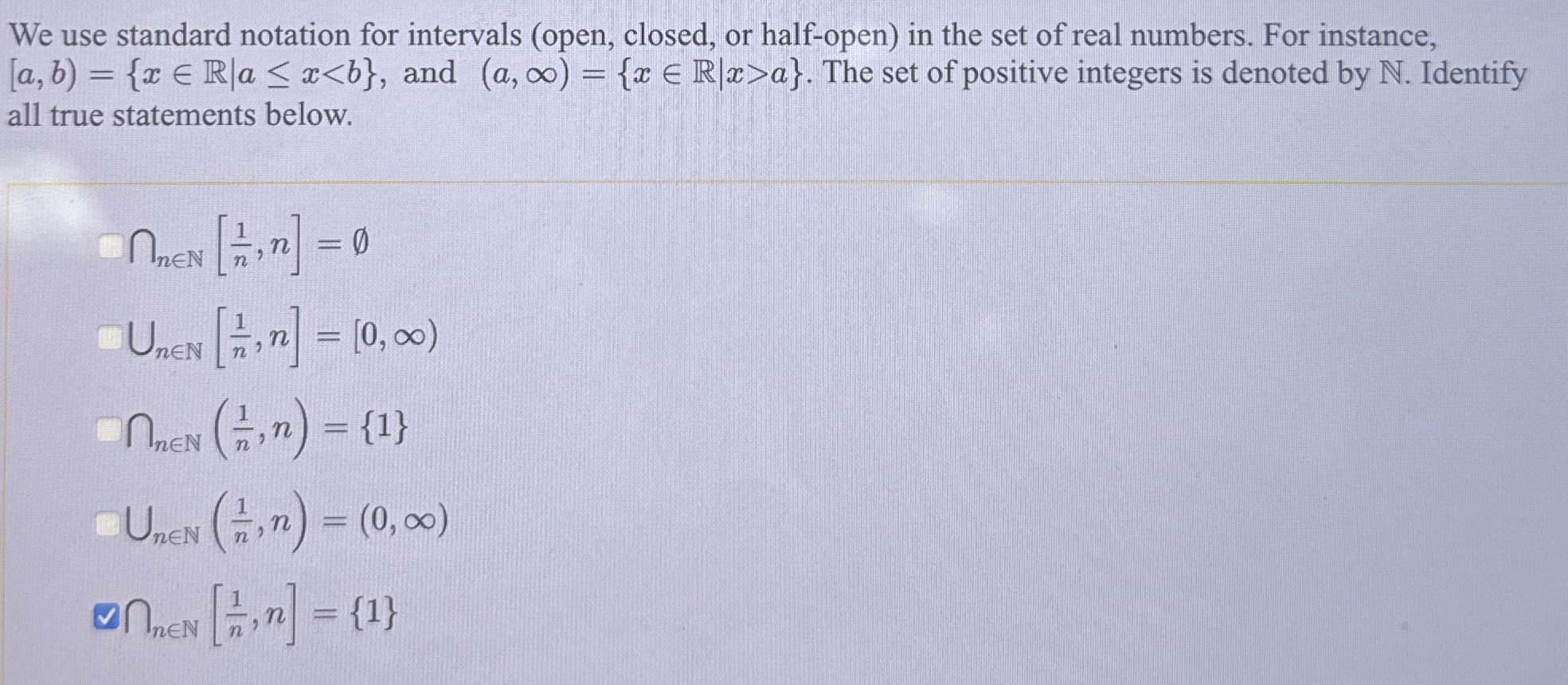 Solved We use standard notation for intervals (open, | Chegg.com