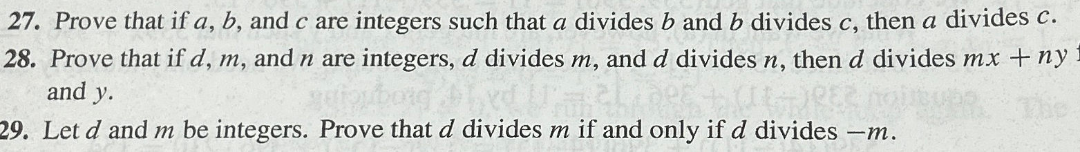 Solved Prove that if a,b, ﻿and c ﻿are integers such that a | Chegg.com