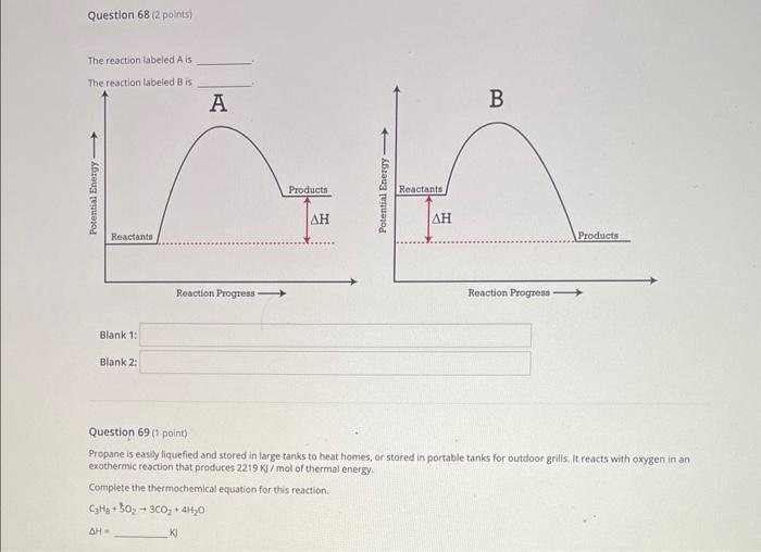 Solved Question 68 (2 points) The reaction iabeled A is The | Chegg.com