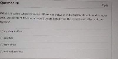 Solved Question 282 ﻿ptsWhat is it called when the mean | Chegg.com