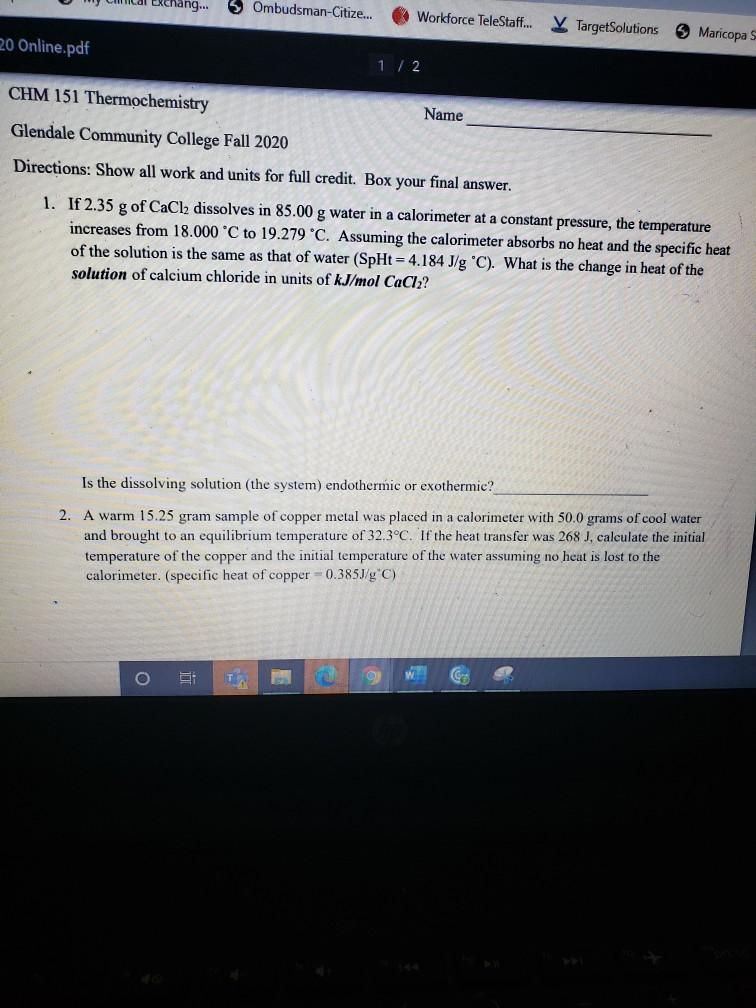 Ombudsman-Citize... Workforce TeleStaff... | Chegg.com