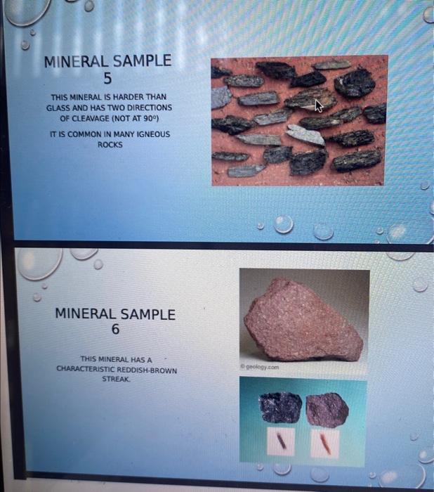 Instructions for Lab 2 - Rock and Mineral Laboratory | Chegg.com