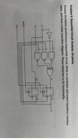 Solved Problem 9: Sequential Circuit Analysis: 50 | Chegg.com