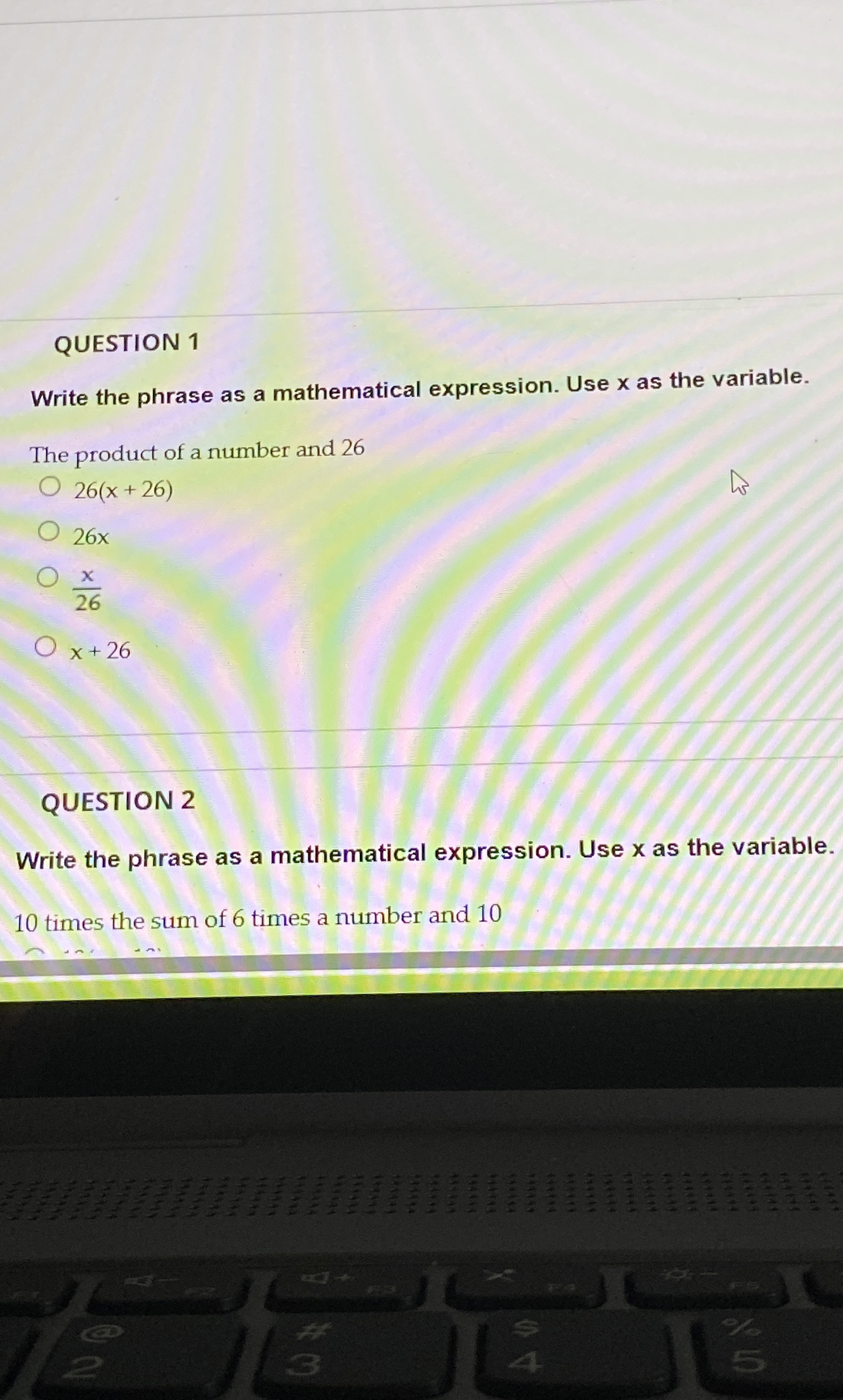 Solved QUESTION 1Write the phrase as a mathematical | Chegg.com