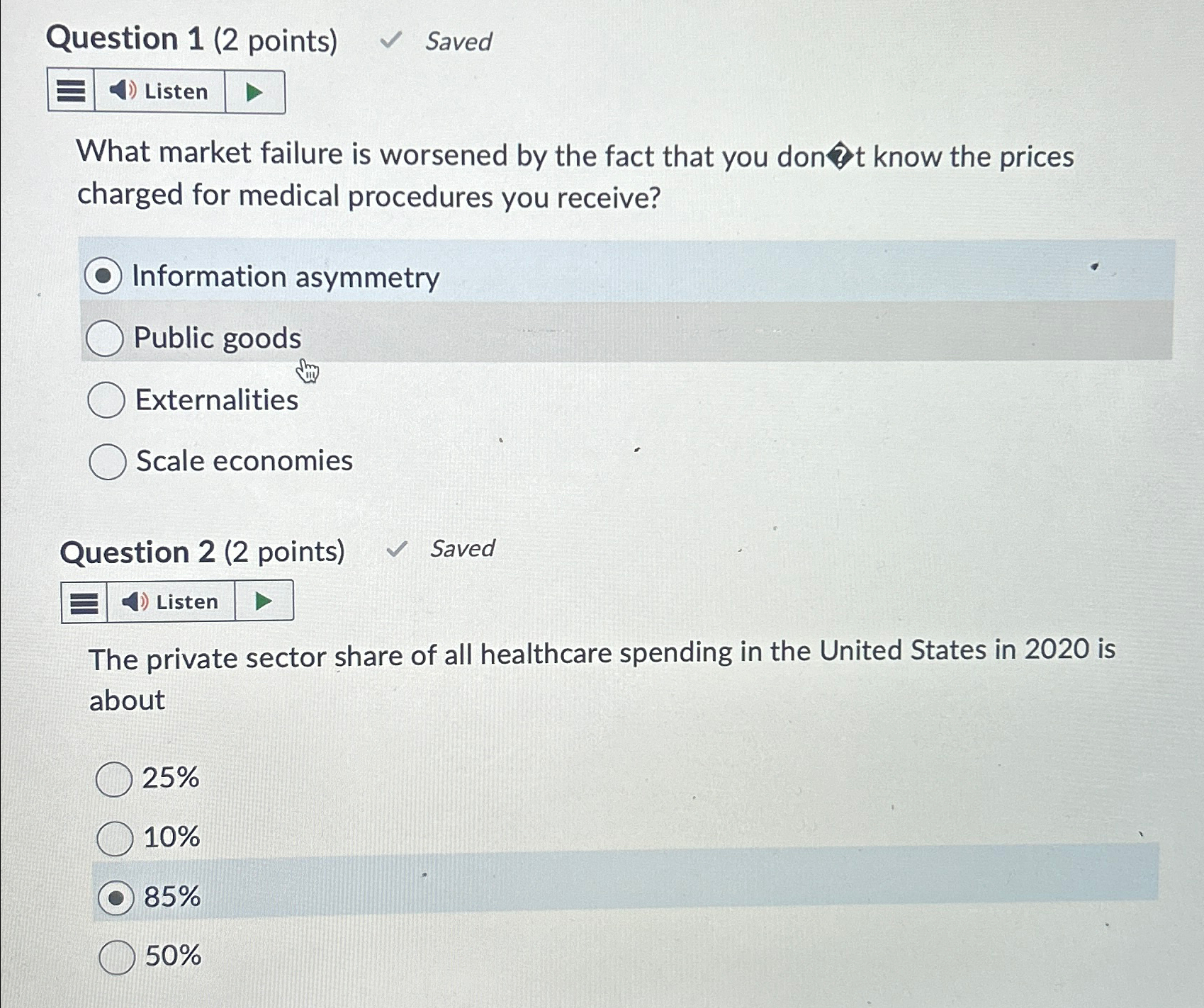 Solved Question 1 (2 points) SavedWhat market failure is | Chegg.com Solved Question 1 (2 points) SavedWhat market failure is | Chegg.com