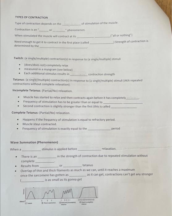 TYPES OF CONTRACTION Type of contraction depends on | Chegg.com